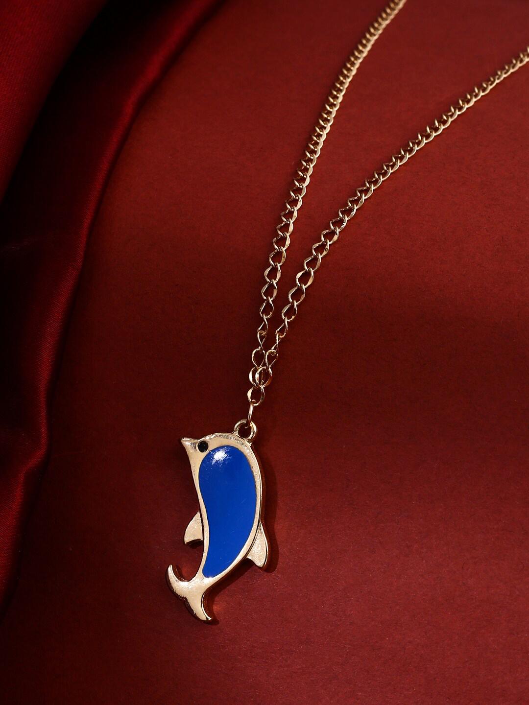 Buy VIRAASI Gold Plated Dolphin Pendant With Chain Necklace - Necklace ...