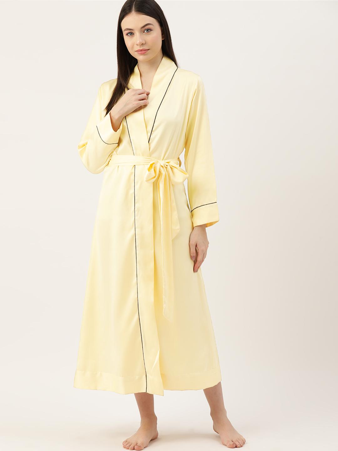 Buy ETC Solid Maxi Satin Robe - Robe for Women 24498622 | Myntra