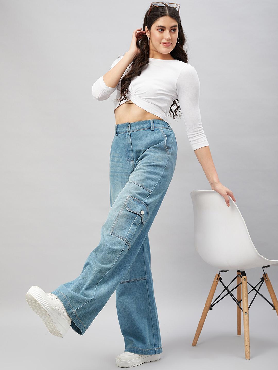 Buy Chemistry Women Straight Fit High Rise Clean Look Heavy Fade Pure ...