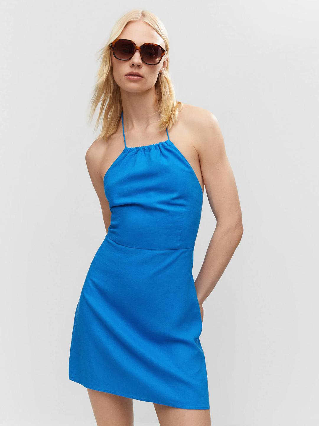 Buy MANGO Halter Neck Sheath Mini Dress - Dresses for Women 24518372 ...