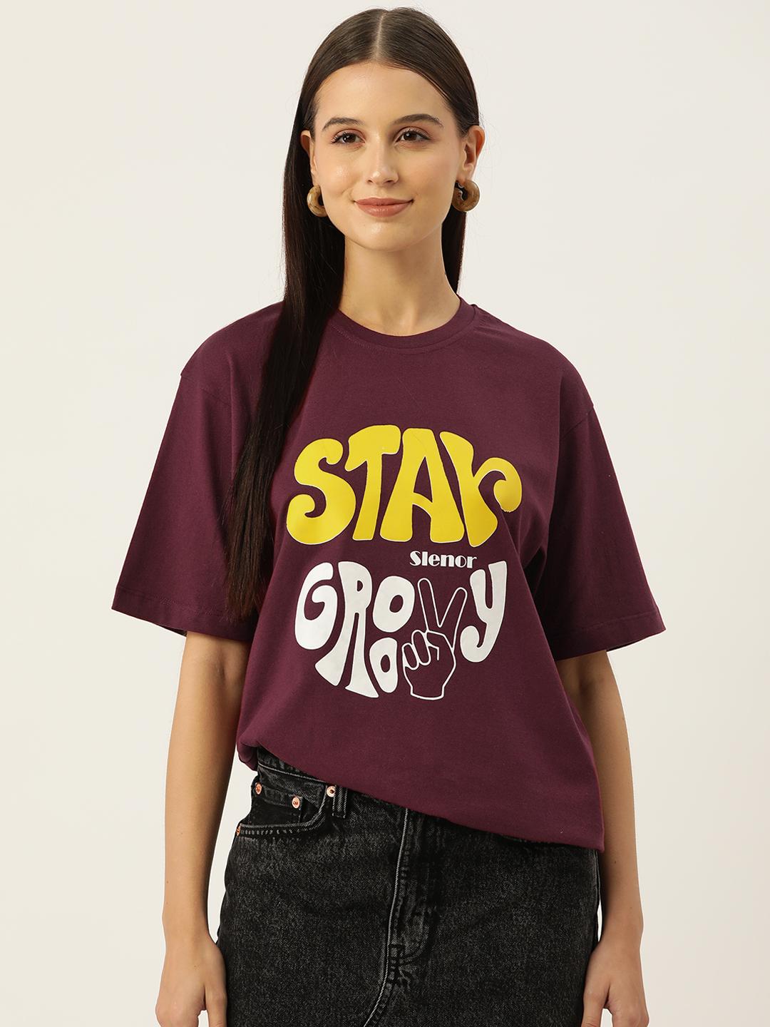 Buy Slenor Women Typography Printed T Shirt - Tshirts for Women ...