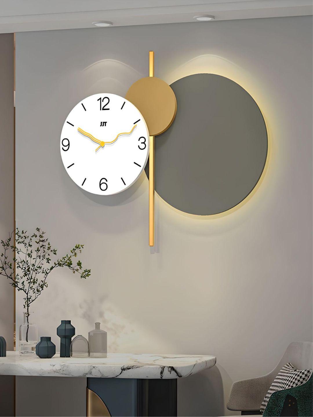Buy The Art House White & Grey Textured Contemporary Wall Clock ...