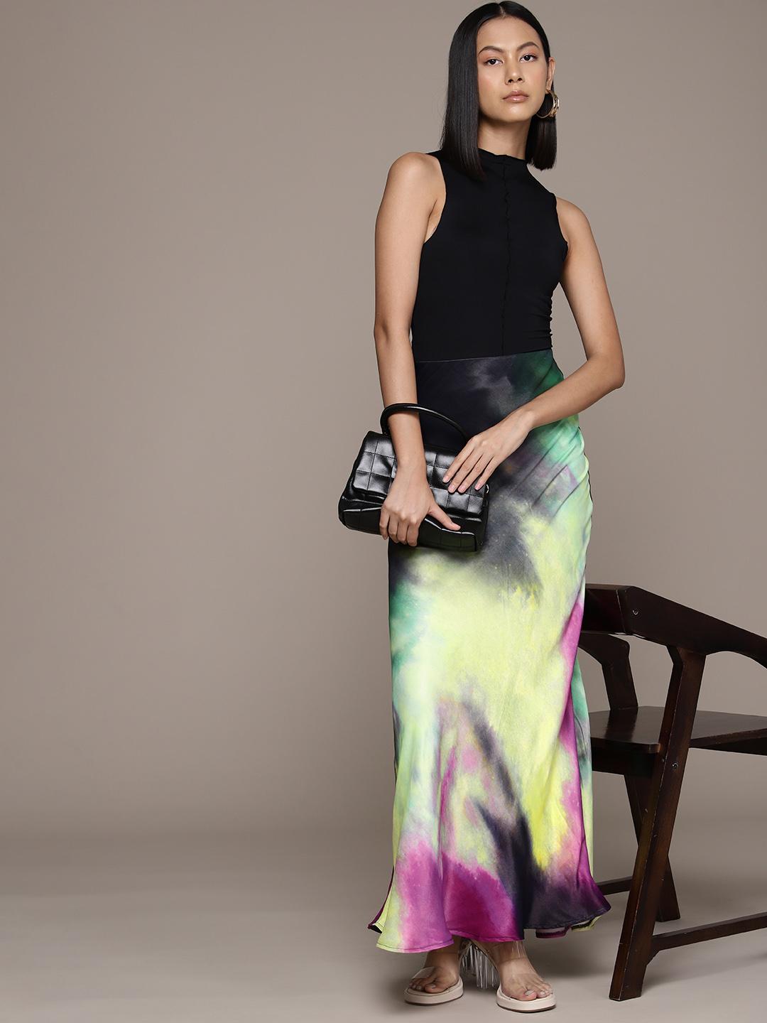 Buy WAREHOUSE Dyed Satin Finish Maxi Skirt - Skirts for Women 24550390 ...