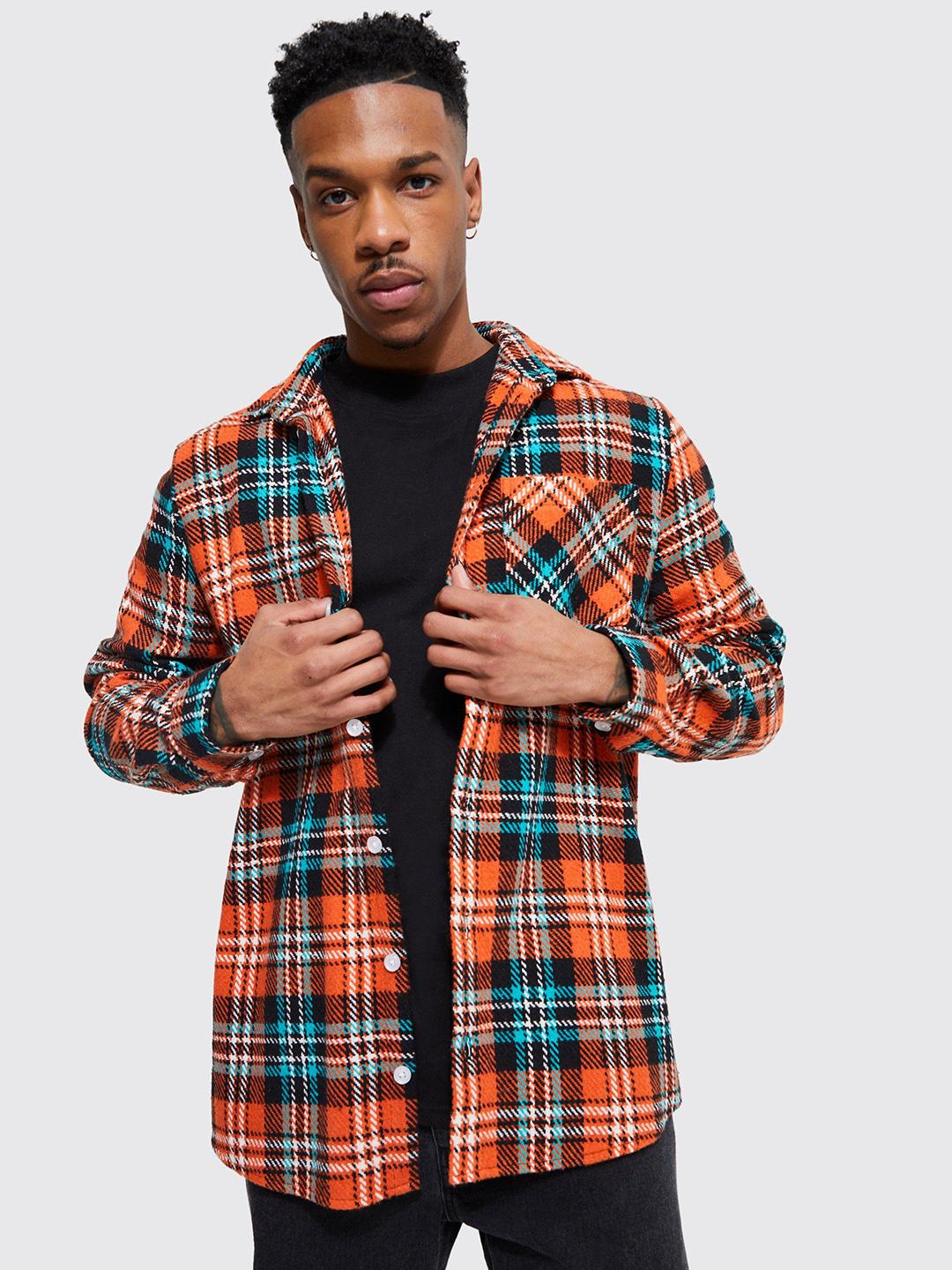 Buy BoohooMAN Opaque Checked Shacket - Shackets for Men 24550400 | Myntra