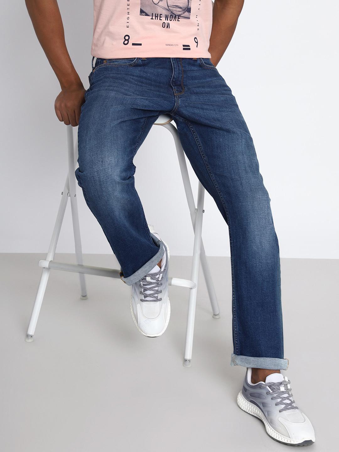 Buy Lee Rodeo Straight Fit Low Distress Light Fade Stretchable Jeans ...