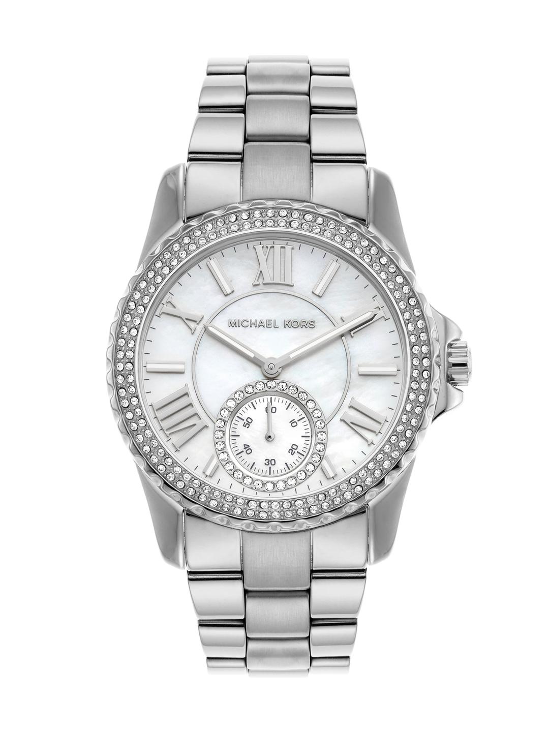 Buy Michael Kors Women Embellished Dial & Stainless Steel Analogue ...
