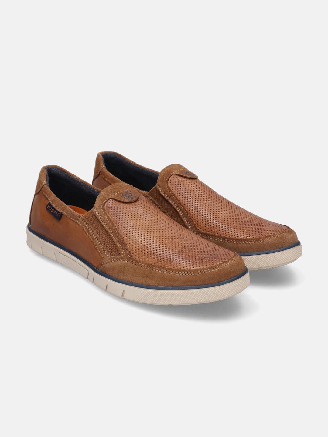 Buy Bugatti Men Pacific Perforated Leather Loafers - Casual Shoes for ...