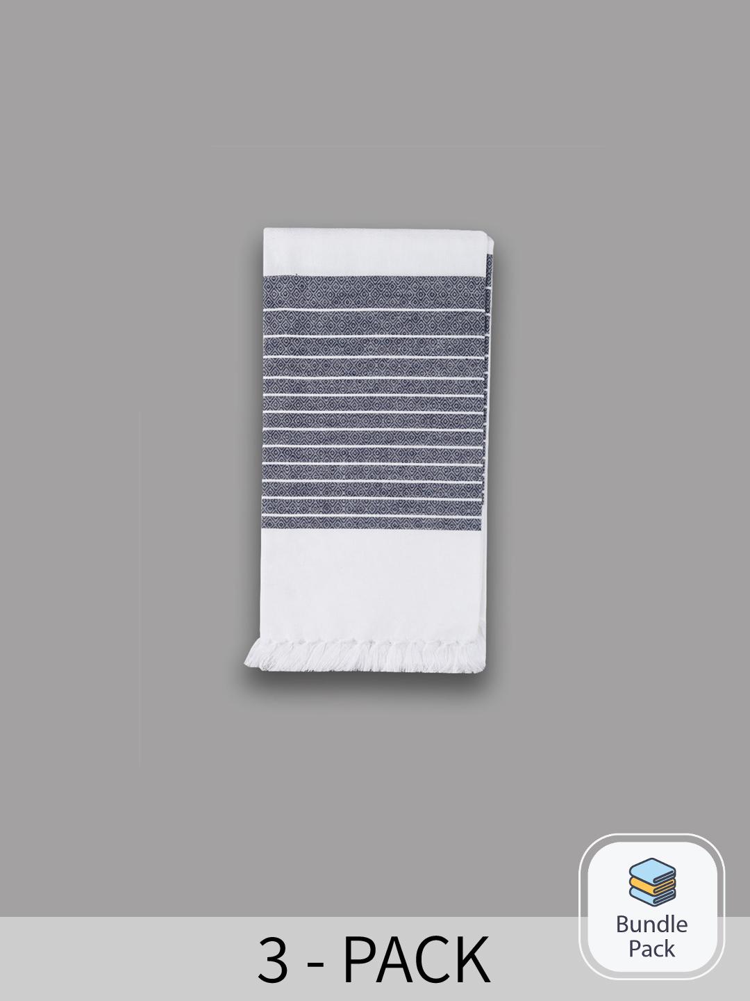 Buy Ramraj White Striped Cotton 150GSM Odor Resistant 3PCs Adult ...