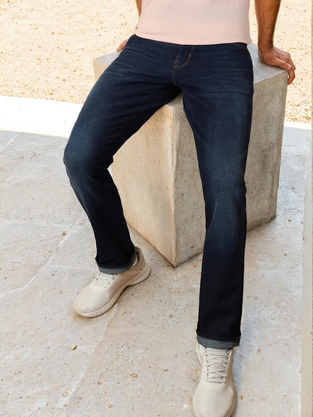 Buy Wrangler Men Millard Regular Fit Light Fade Stretchable Jeans ...