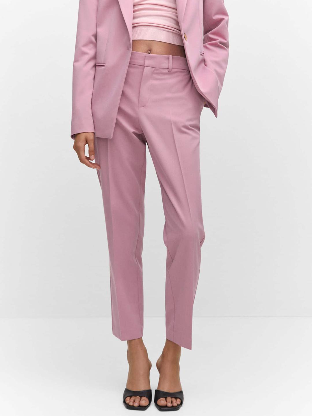 Buy MANGO Women Formal Wide Leg Trousers - Trousers for Women 24705624 ...