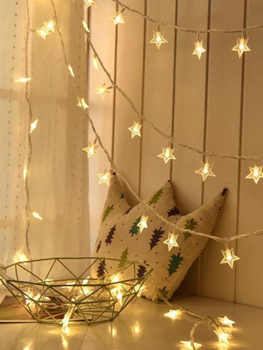 Buy Glimmer Lightings Yellow Mini Star String Lights - String Lights ...