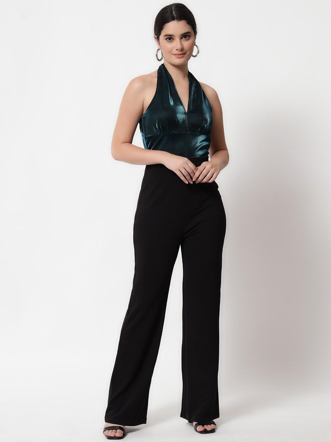 Buy Chemistry Halter Neck Sleeveless Basic Jumpsuit - Jumpsuit for ...