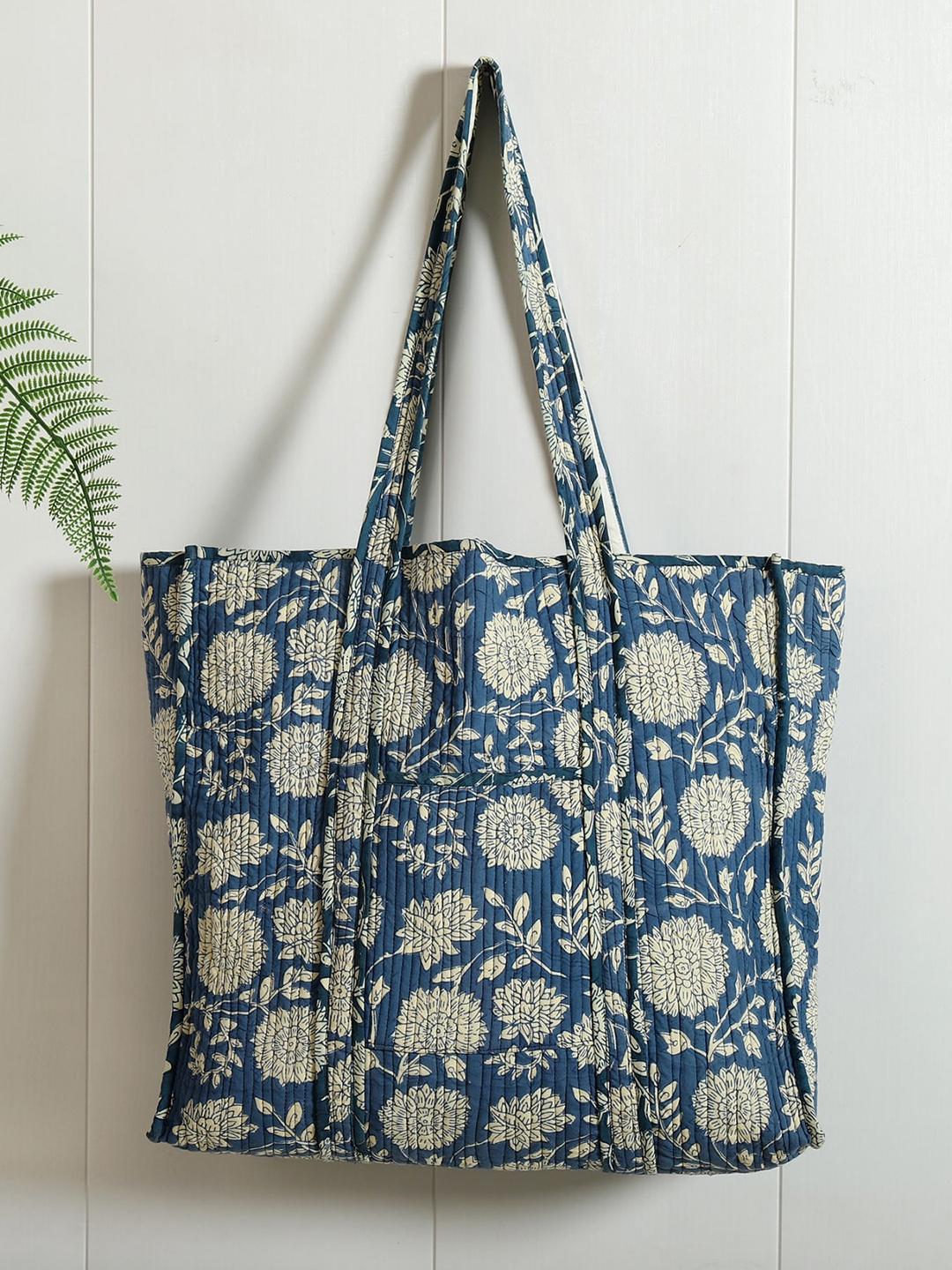 Buy HANDICRAFT PALACE Floral Printed Shopper Tote Bag - Handbags for ...