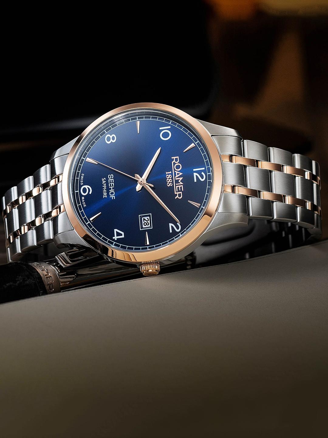 Buy ROAMER Men Stainless Steel Bracelet Style Straps Analogue Watch ...