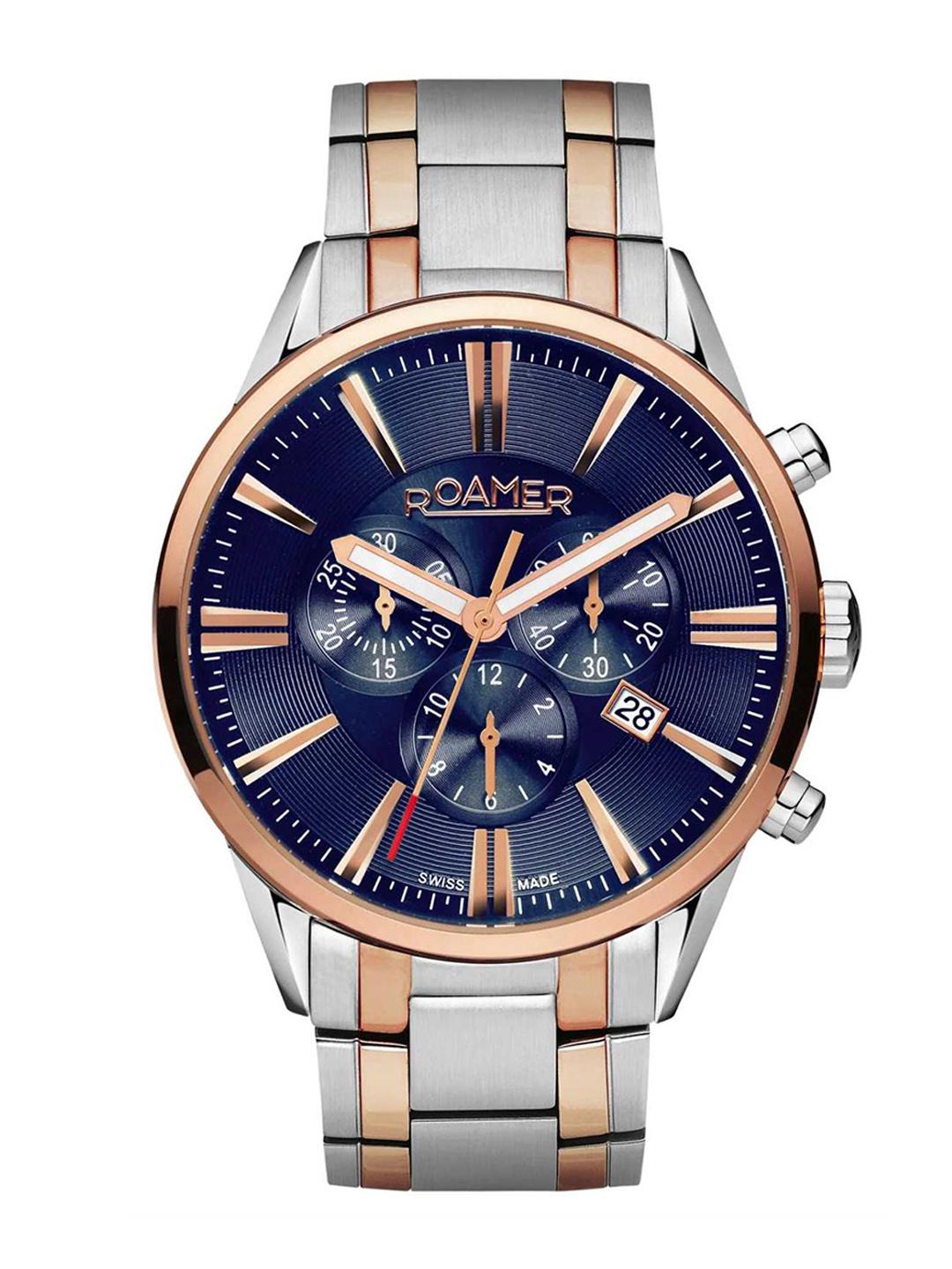 Buy ROAMER Men Stainless Steel Bracelet Style Straps Analogue Watch ...