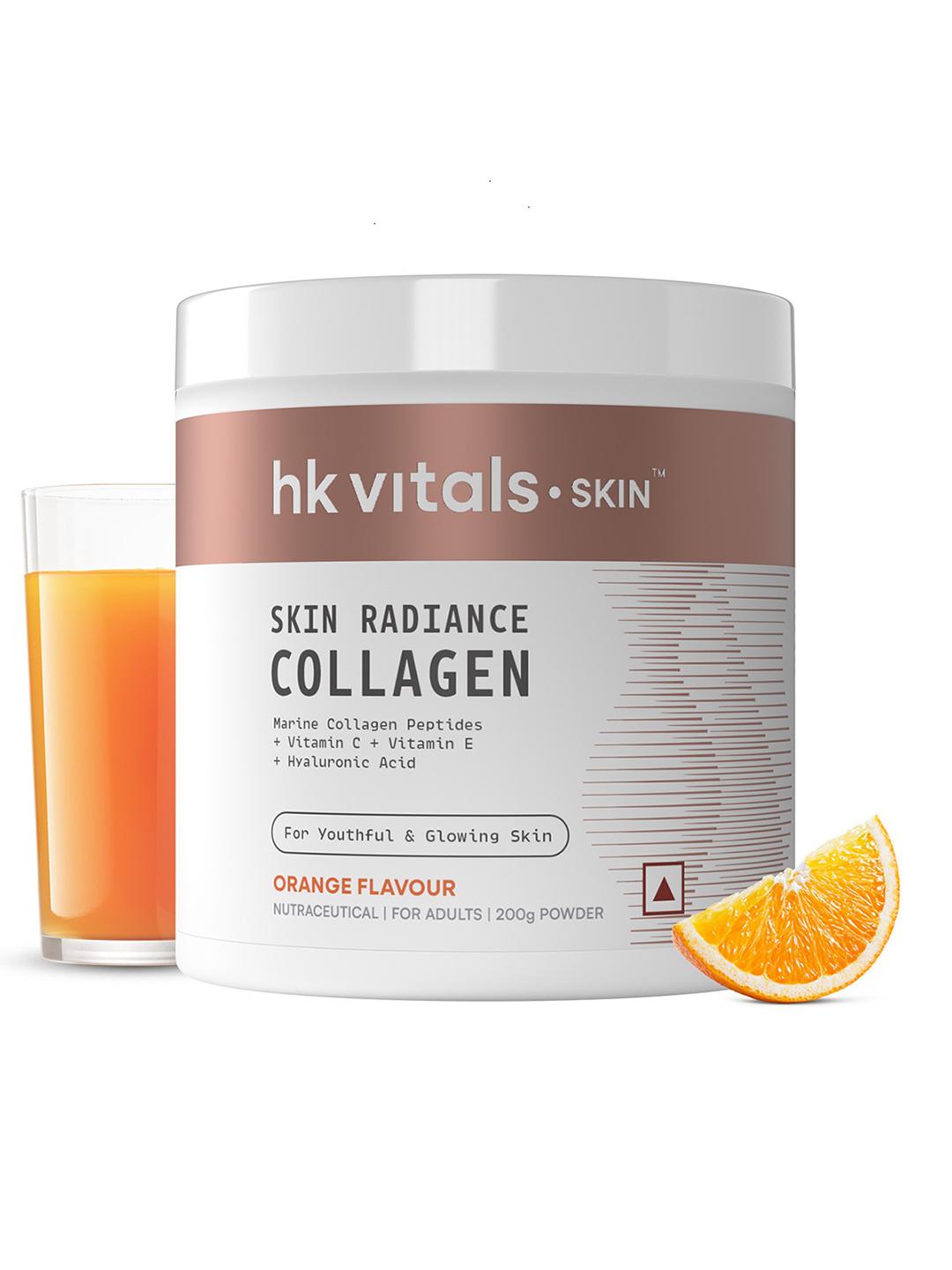 Buy HK VITALS Orange Flavoured Skin Radiance Collagen Powder With ...