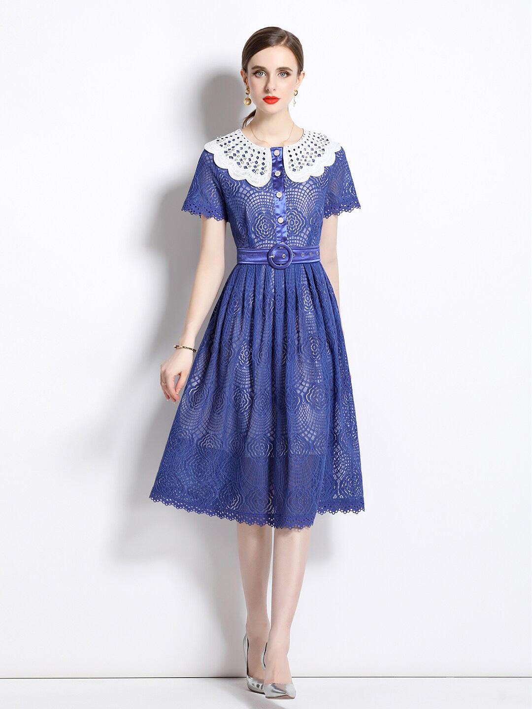 Buy JC Collection Round Neck Fit & Flare Dress - Dresses for Women ...