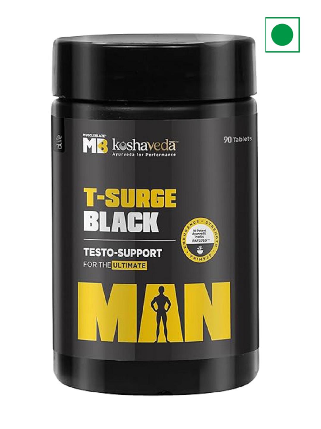 Buy MuscleBlaze T Surge Black Testosterone Booster 90 Tablets - Sexual ...