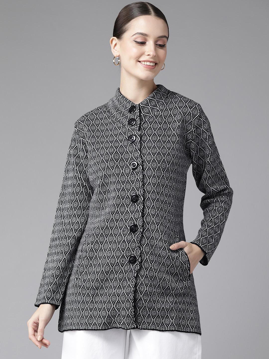 Buy Cayman Women Acrylic Lightweight Longline Tailored Jacket - Jackets ...