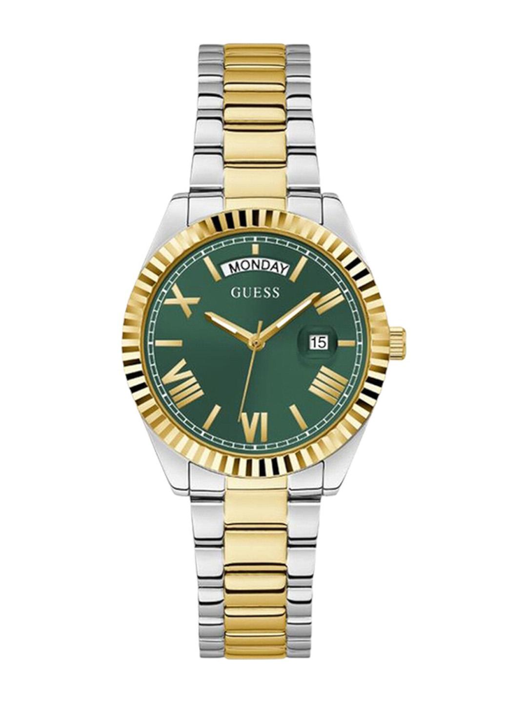 Buy GUESS Women Textured Round Dial Water Resistance Analogue Watch ...