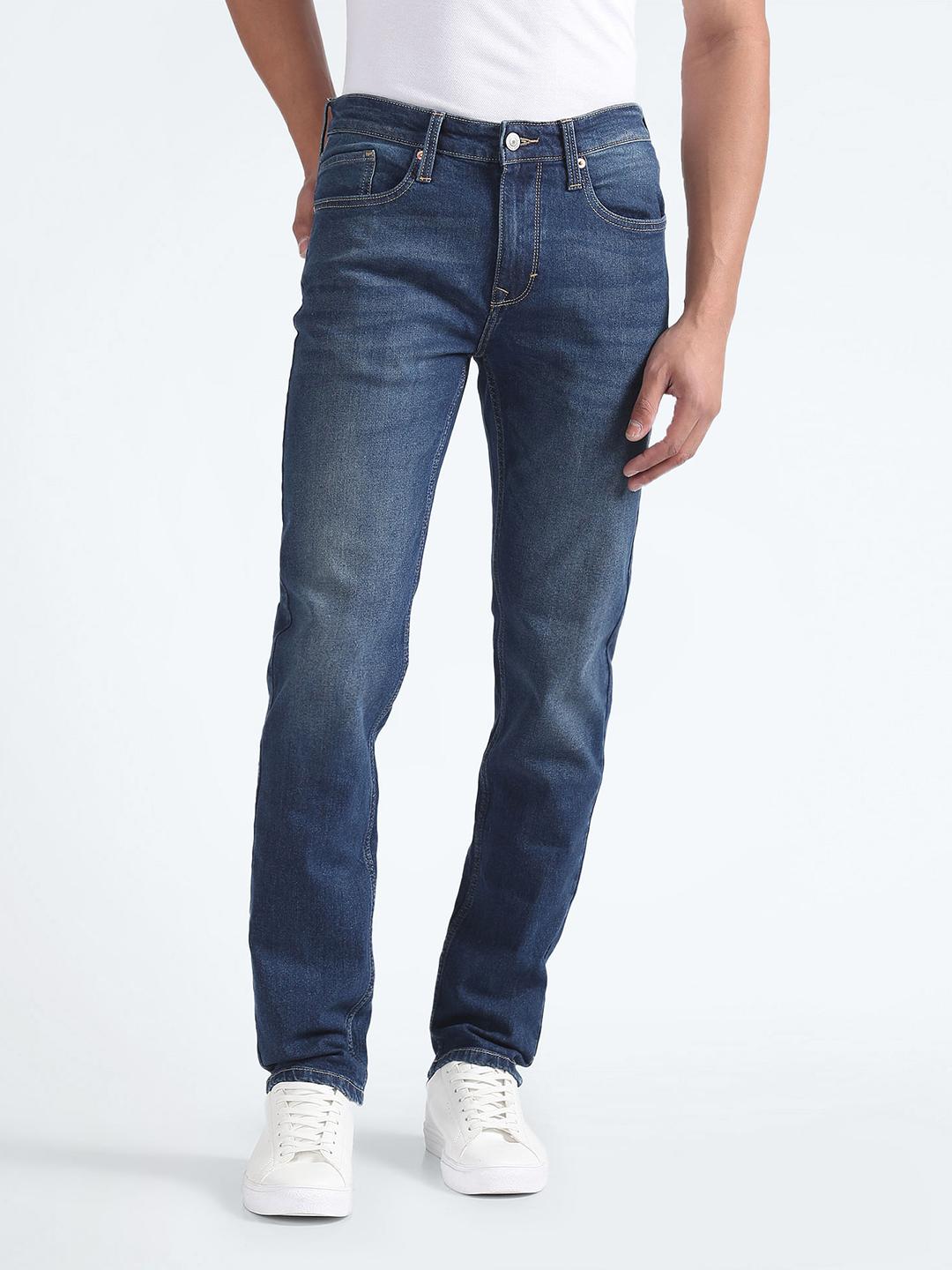 Buy Flying Machine Men Straight Fit Light Fade Clean Look Stretchable ...