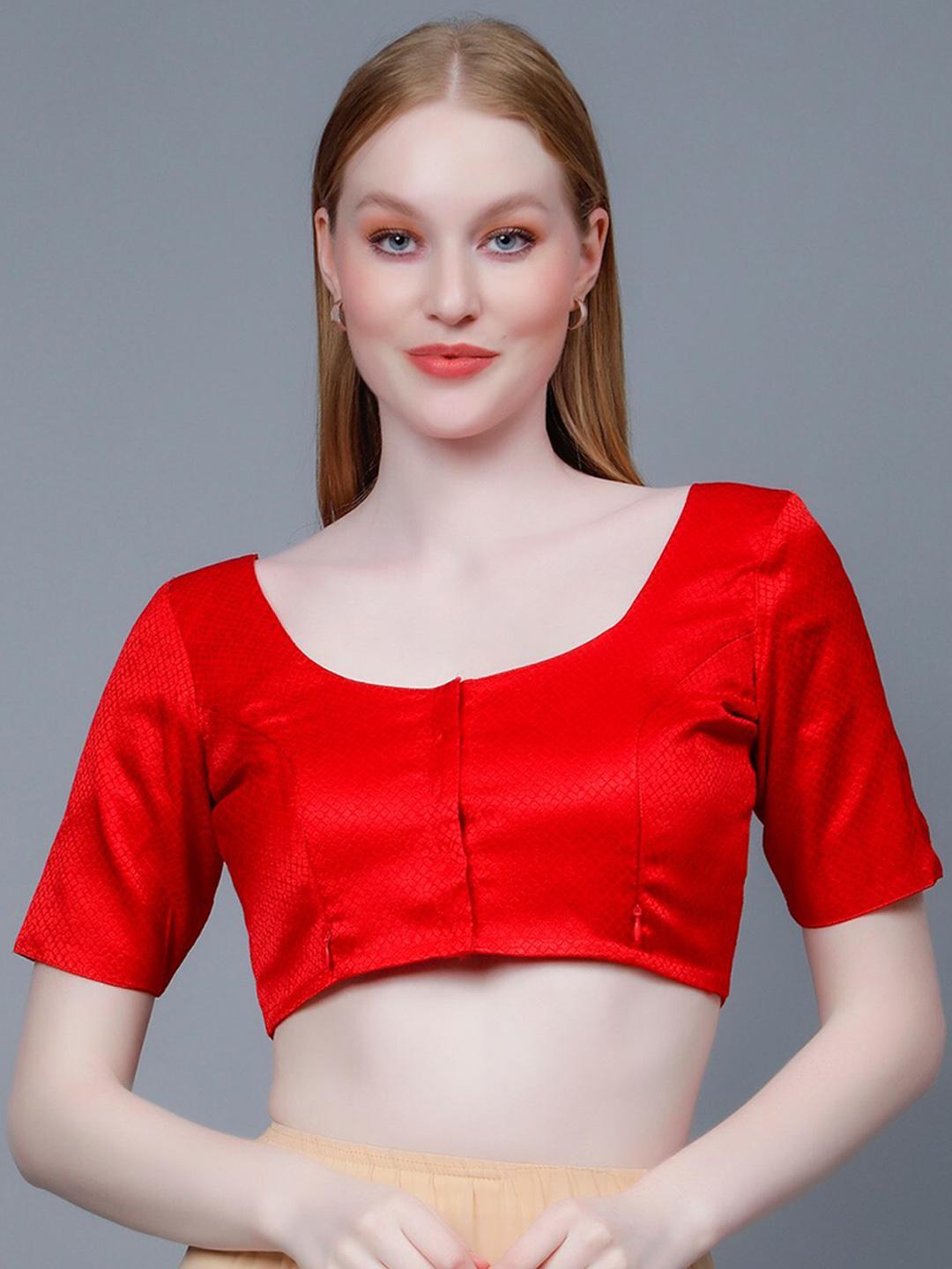 Buy DUMMY SHAPE Woven Design Pure Cotton Maternity Feeding Saree Blouse ...