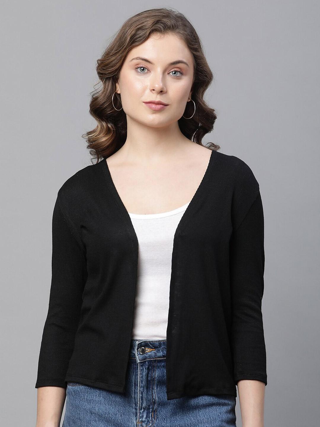 Buy UnaOne Open Front Cotton Shrug - Shrug for Women 24850386 | Myntra