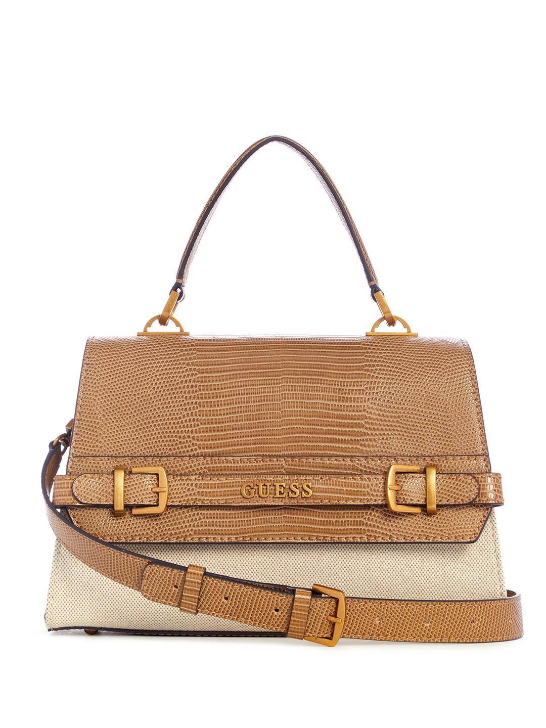 Buy GUESS Snake Skin Textured Structured Satchel Bag - Handbags for ...