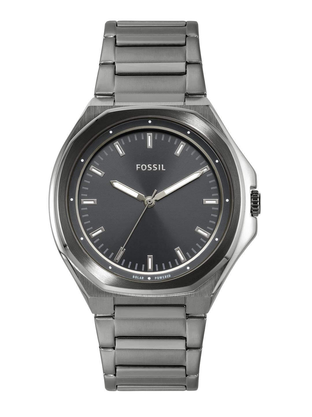Buy Fossil Men Evanston Bracelet Style Analogue Watch BQ2767 Grey ...