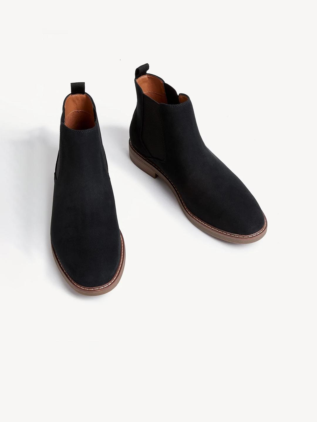 Buy Marks & Spencer Men Suede Mid Top Chelsea Boots - Boots for Men ...