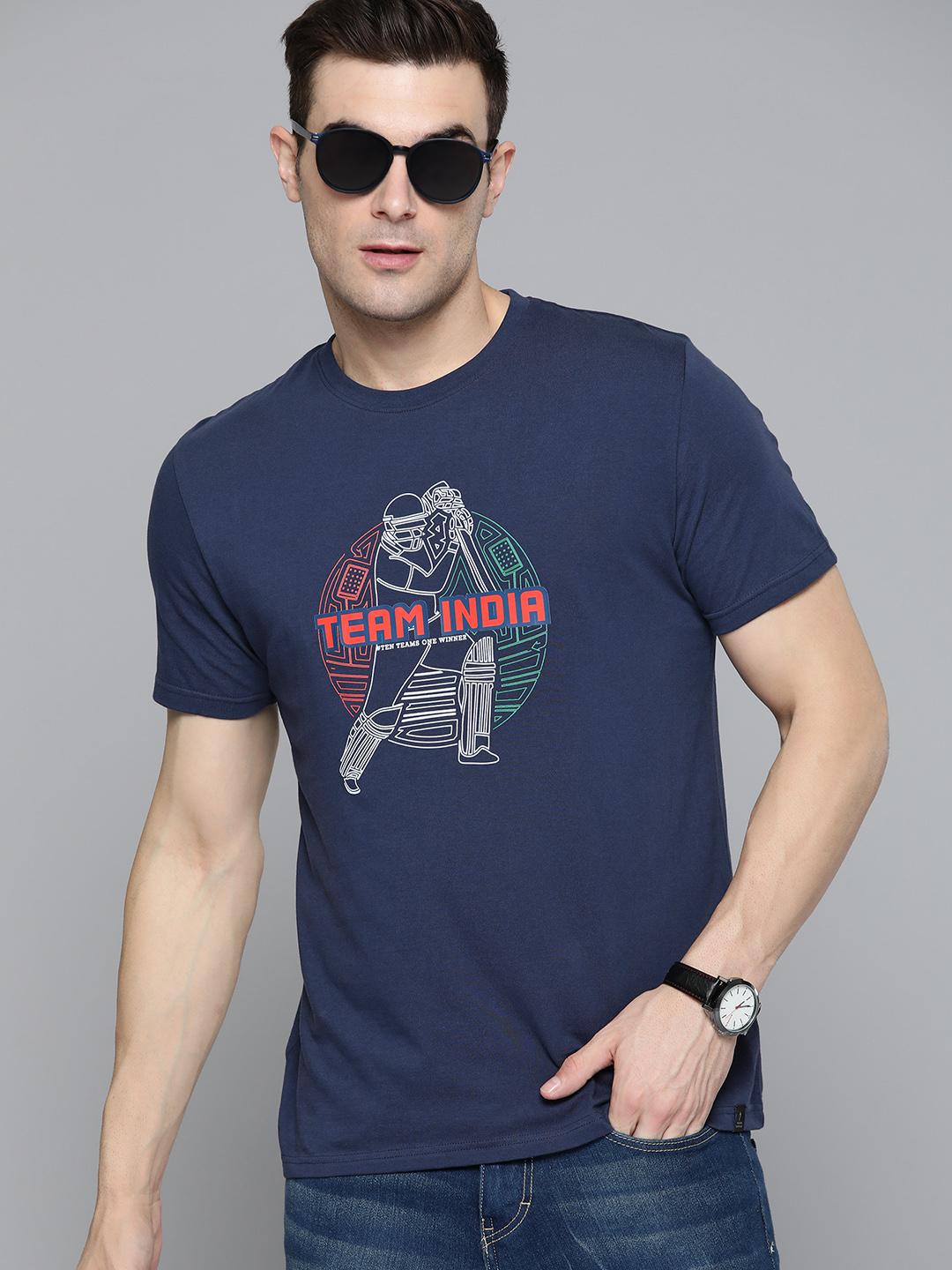 Buy Indian Terrain Team India Printed Pure Cotton T Shirt - Tshirts for ...