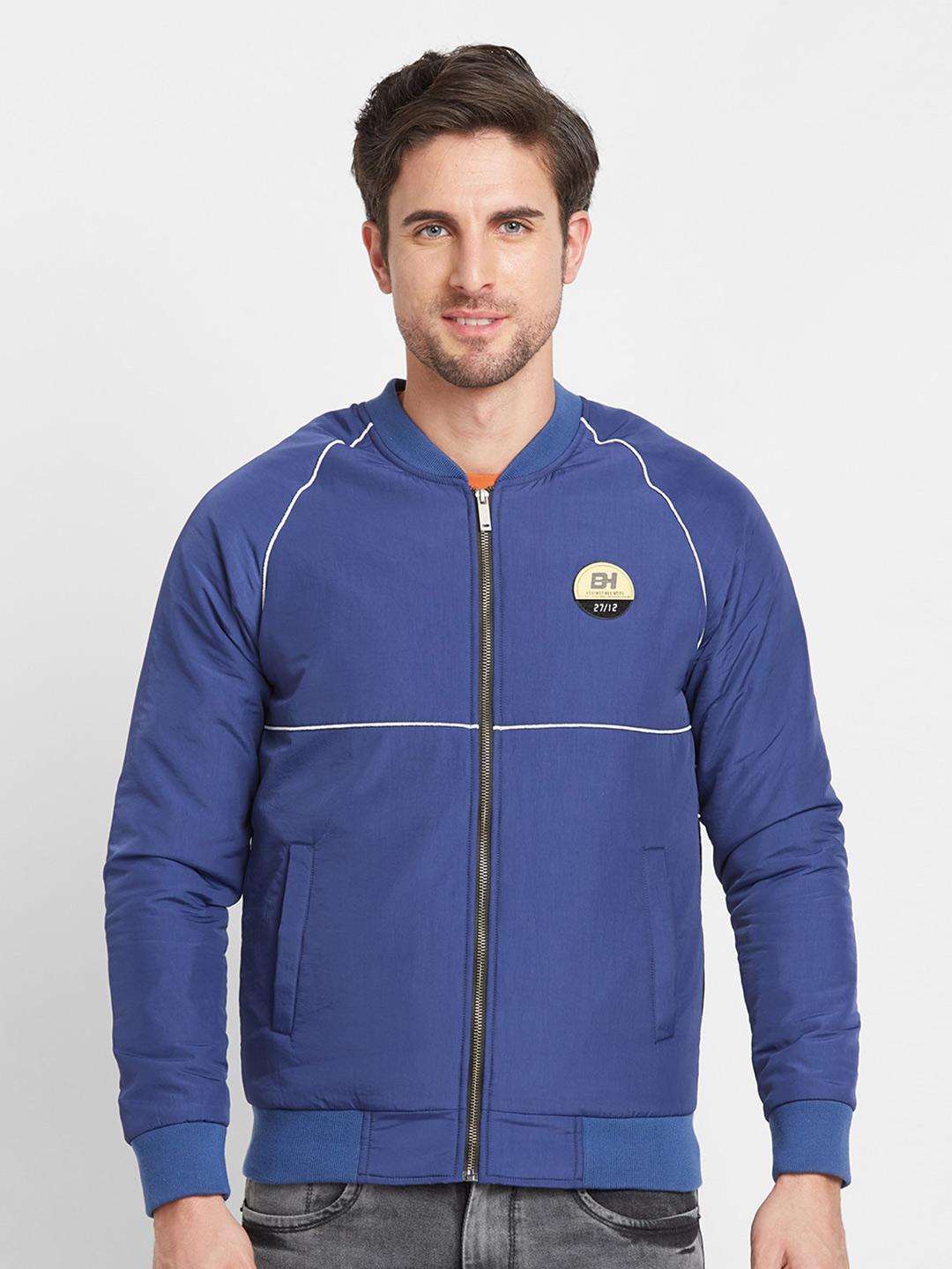 Buy Being Human Stand Collar Bomber Jacket With Zip Detail - Jackets ...