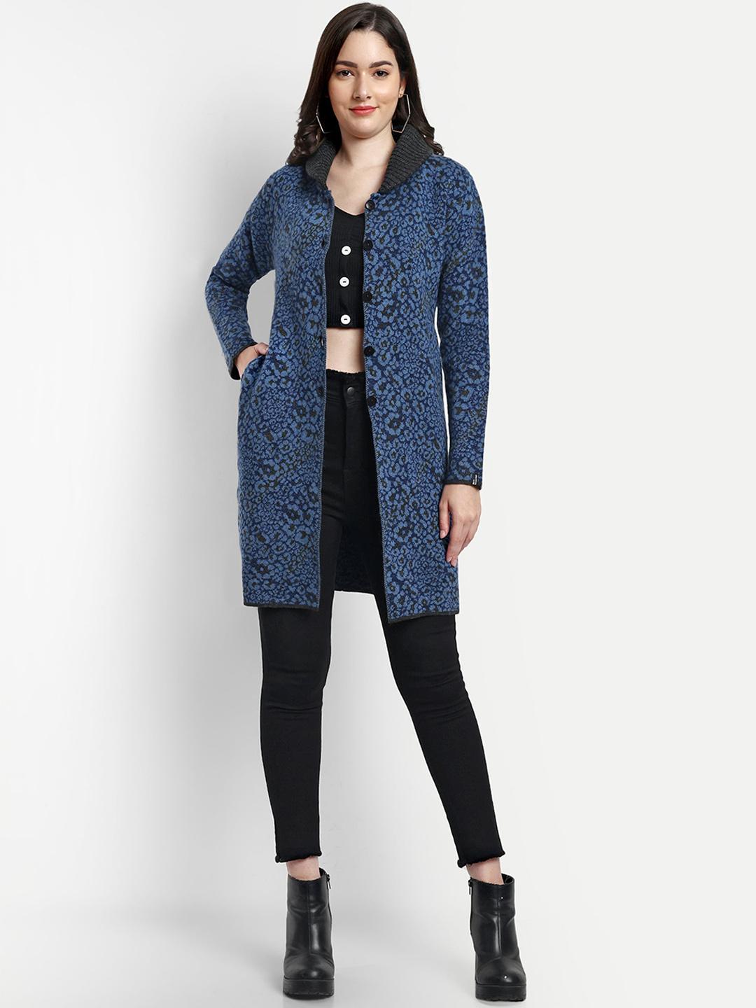 Buy CREATIVE LINE Knitted Woollen Single Breasted Overcoat - Coats for ...