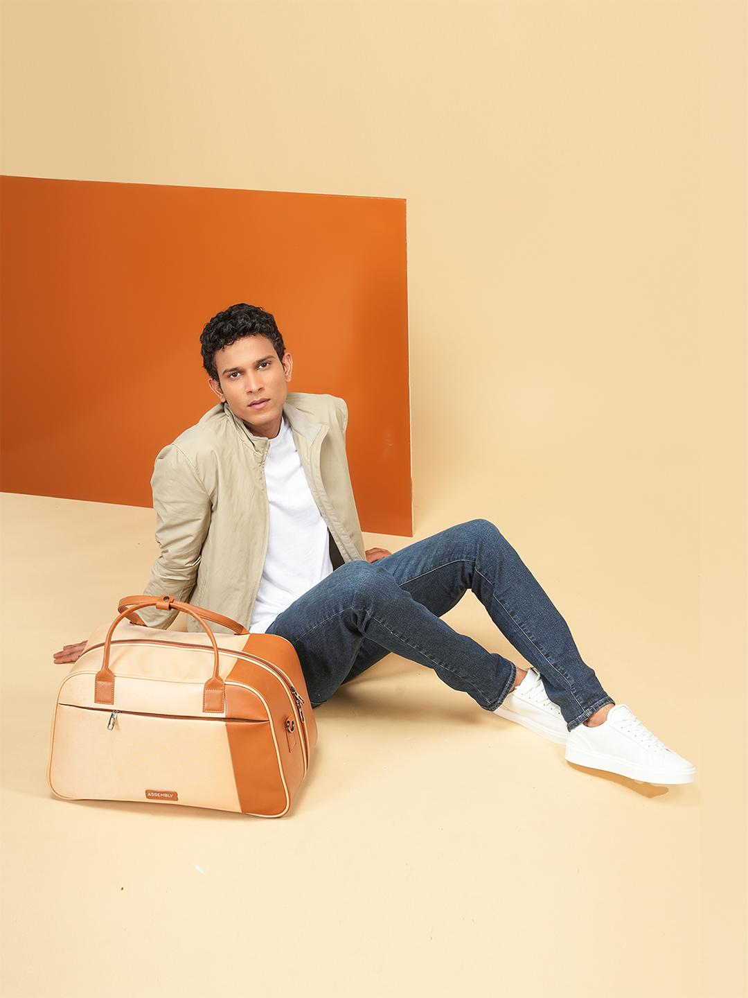 Buy Assembly Verve Biege Premium Duffle Travel Bag | 45 Liters - Duffel ...