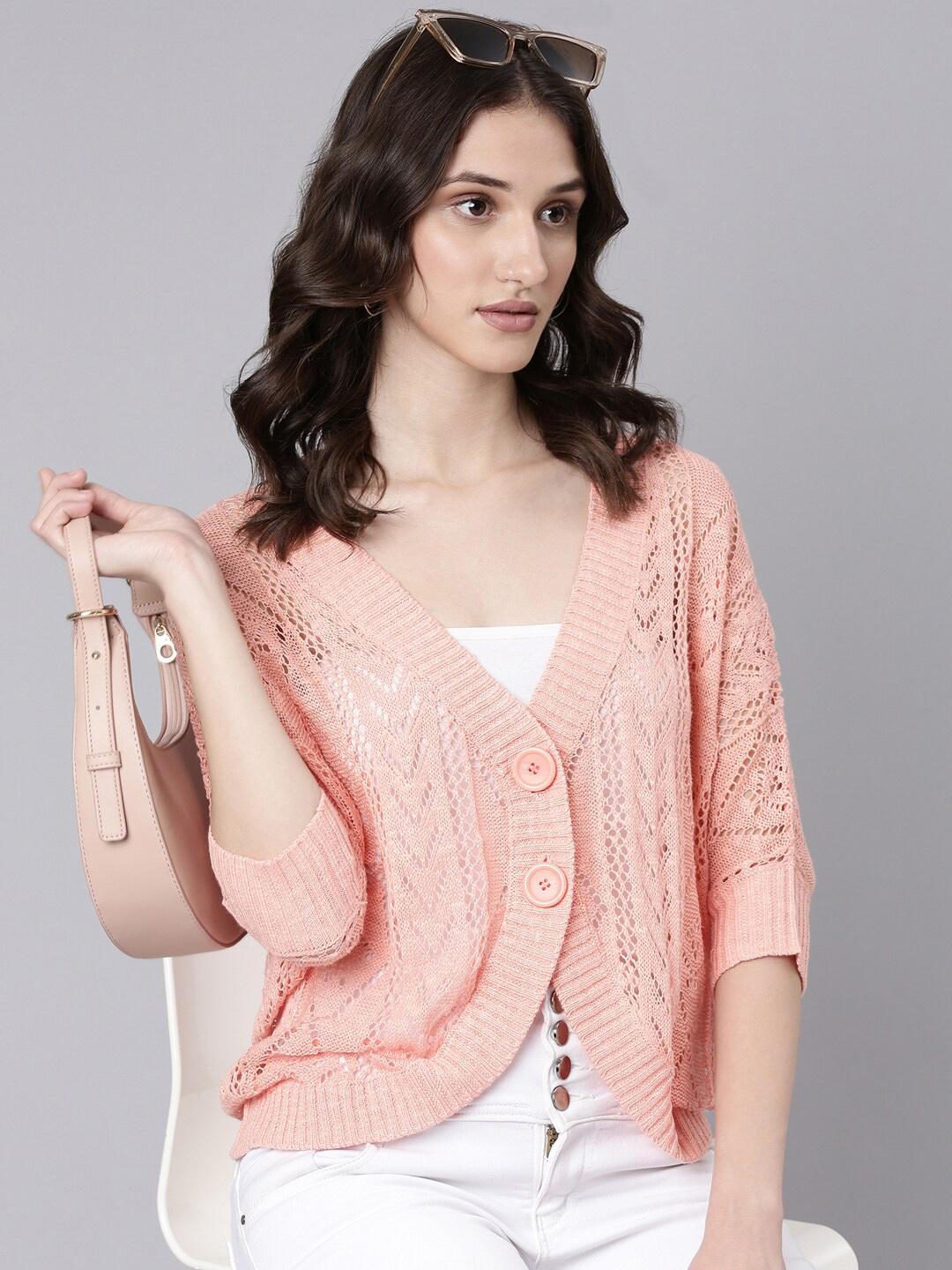Buy SHOWOFF Self Design Button Acrylic Shrug - Shrug for Women 25018076 ...