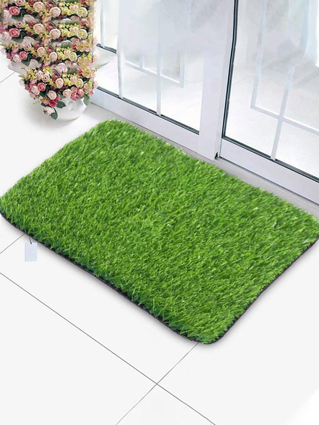Buy Kuber Industries Green Artificial Grass Yarn Realistic Look Doormat ...