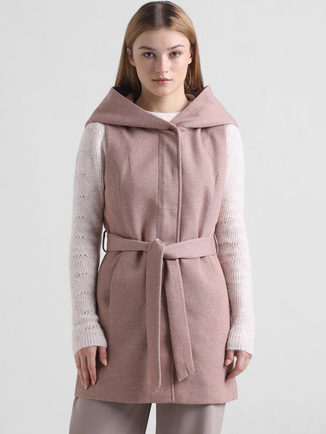 Buy ONLY Hooded Sleeveless Belted Overcoat - Coats for Women 25032308 ...