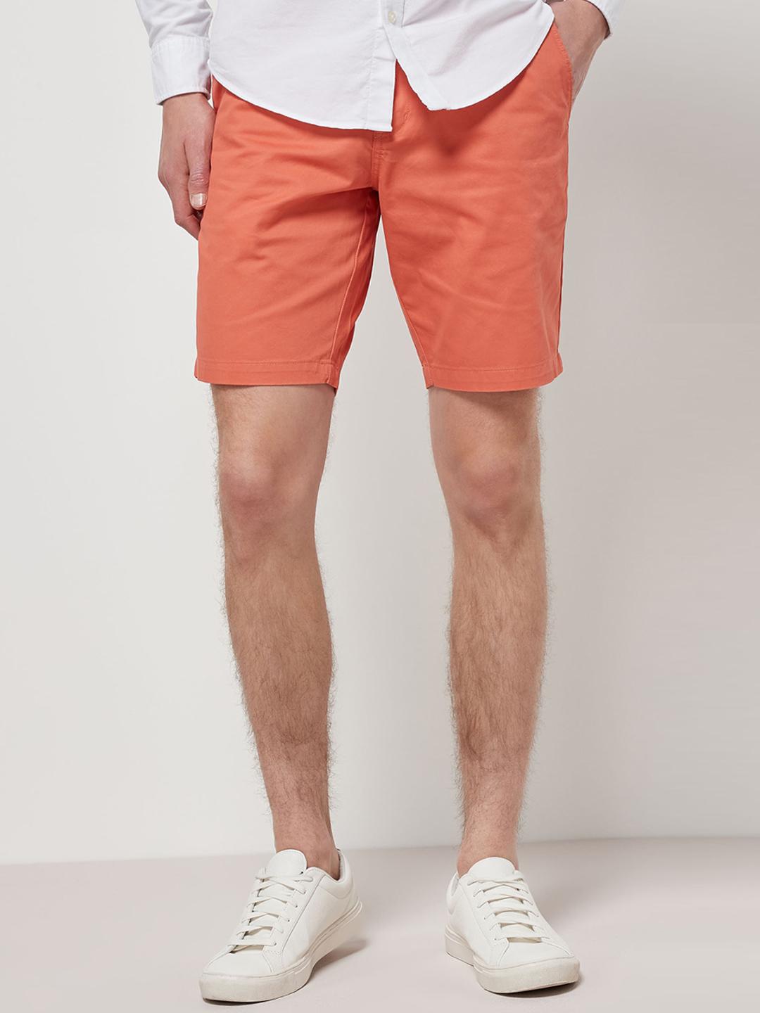 Buy Next Men Rust Solid Slim Fit Chino Shorts - Shorts for Men 2506211 ...
