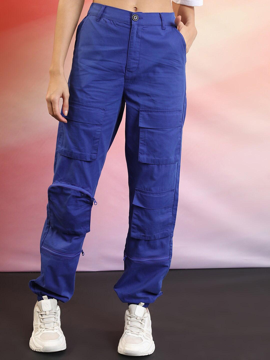 Buy KETCH Women Mid Rise Regular Cargos Trousers - Trousers for Women ...