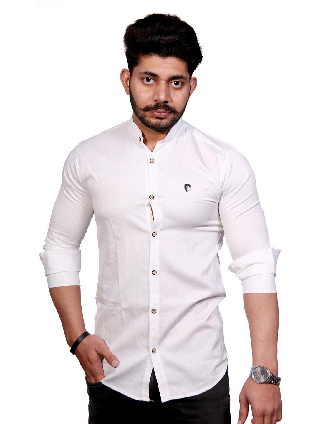 Buy FUBAR Slim Fit Band Collar Formal Shirt - Shirts for Men 25078212 ...
