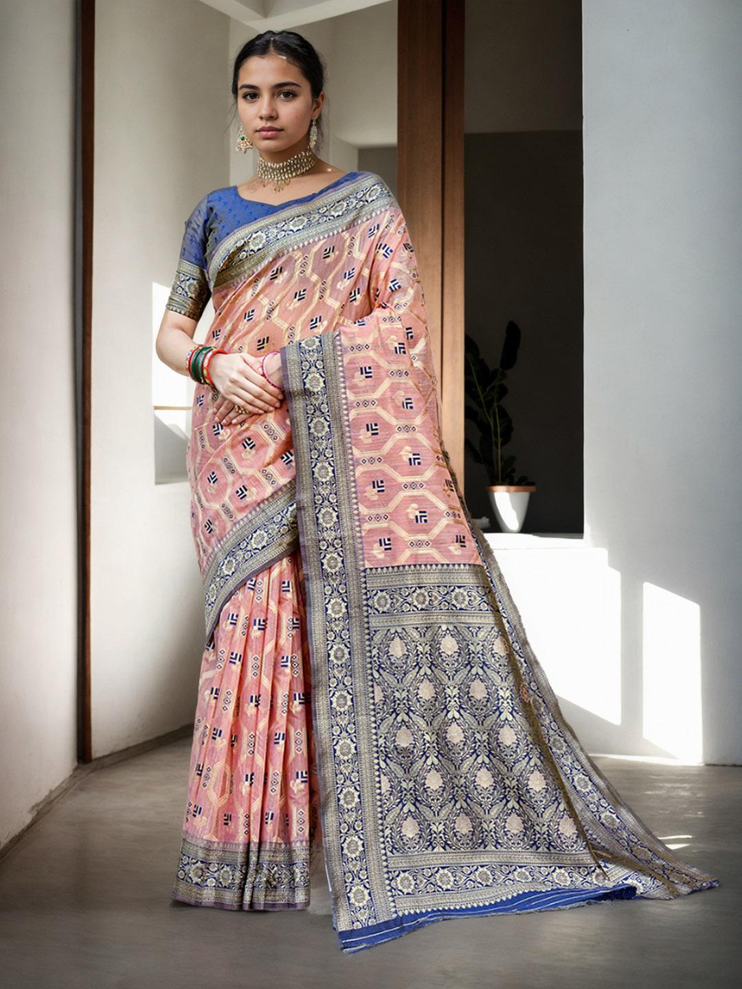 Buy Anouk Rustic Geometric Woven Design Zari Saree - Sarees for Women ...