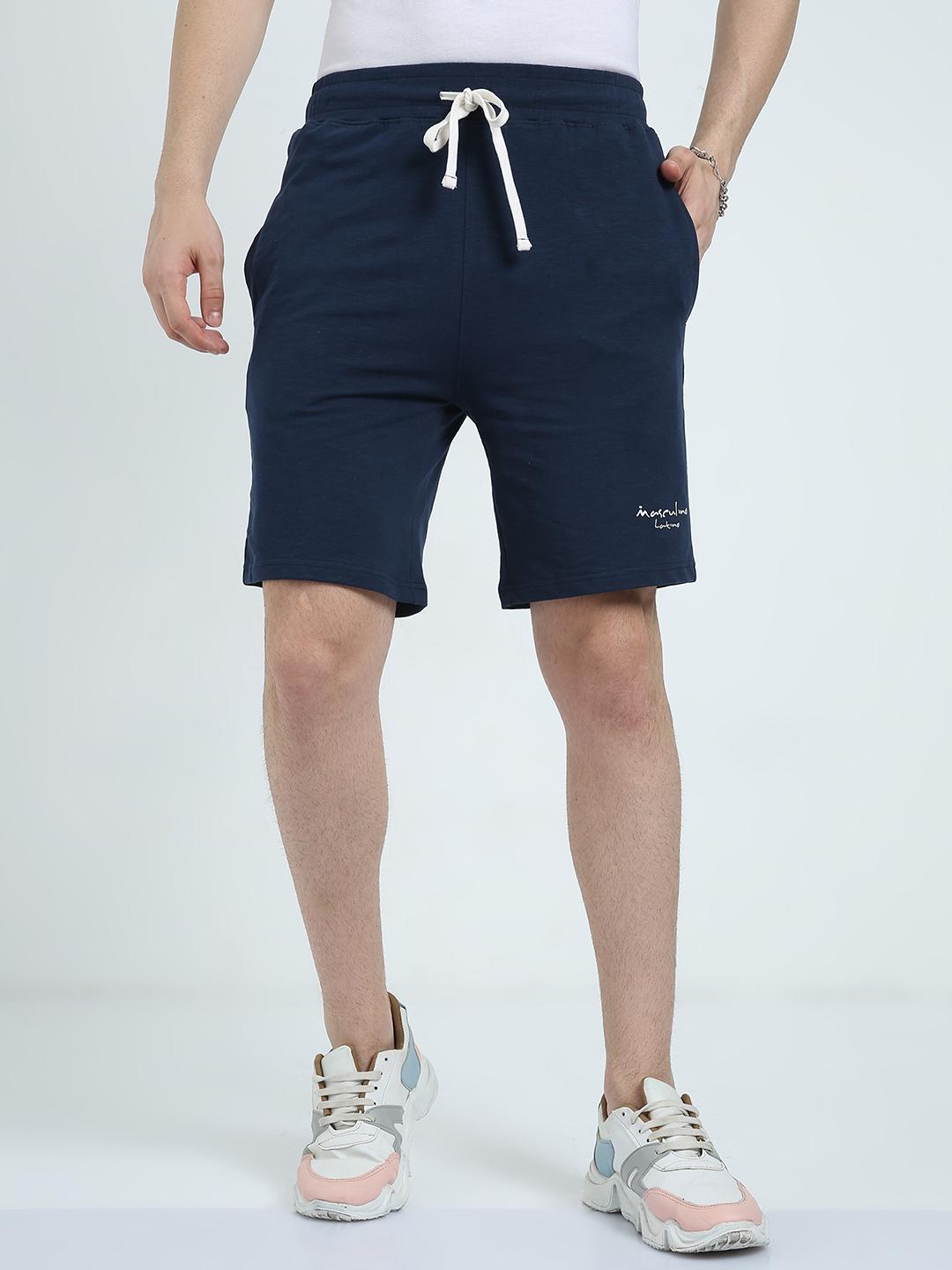 Buy Masculino Latino Men Mid Rise Pure Cotton Sports Shorts - Shorts ...