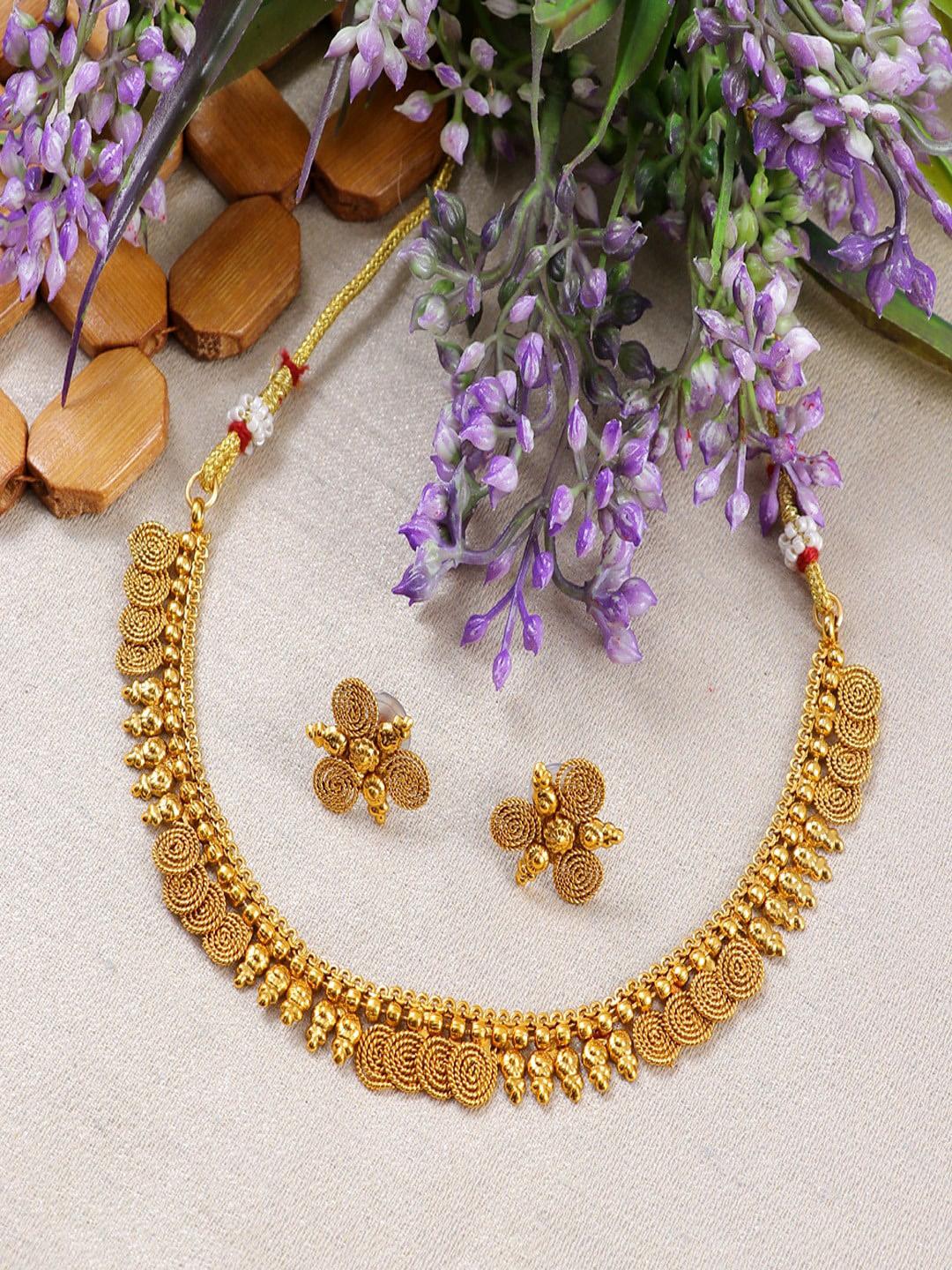 Buy UNIVERSITY TRENDZ Gold Plated Coin Jewellery Set - Jewellery Set ...