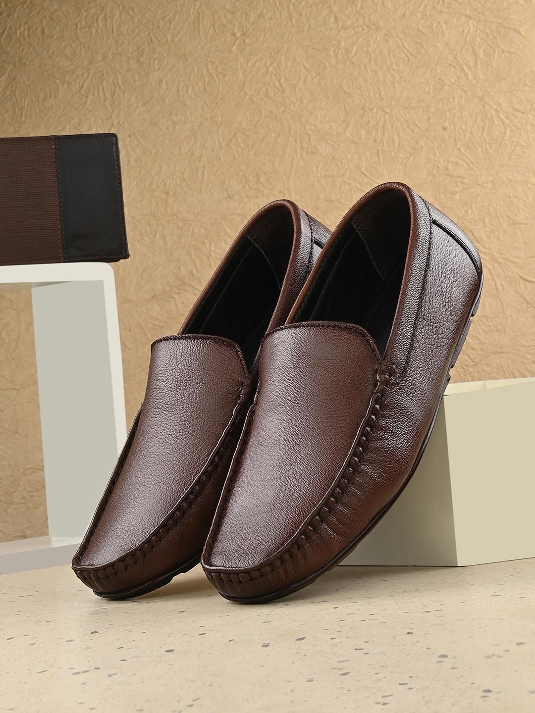 Buy CLOG LONDON Men Textured Leather Loafers - Casual Shoes for Men ...