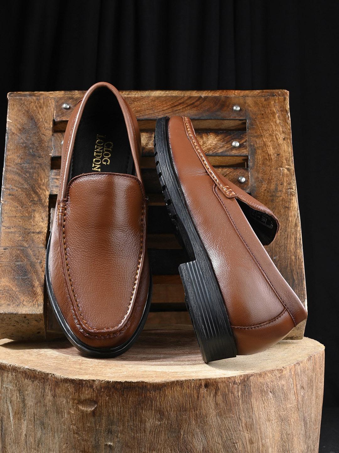 Buy CLOG LONDON Men Leather Square Toe Loafers - Casual Shoes for Men ...