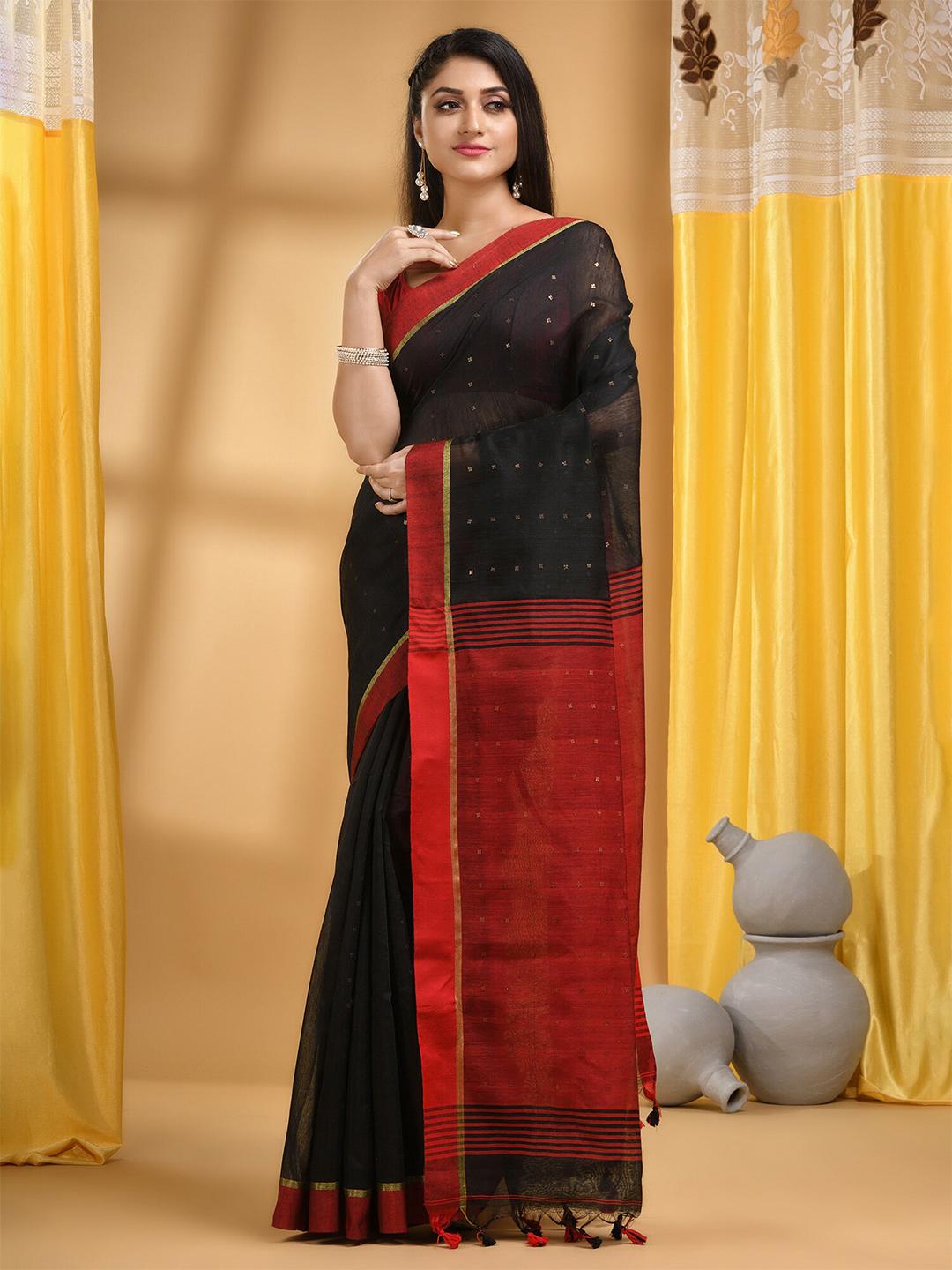 Buy DESH BIDESH Ethnic Motifs Woven Design Zari Detail Saree - Sarees ...