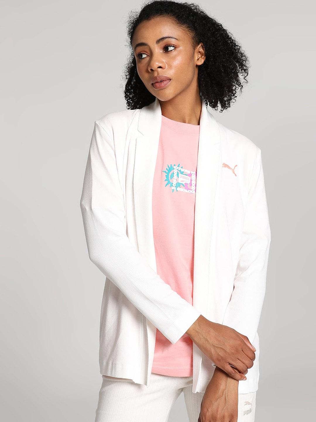 Buy Puma Ess Flow Knitted Jackets - Jackets for Women 25226770 | Myntra