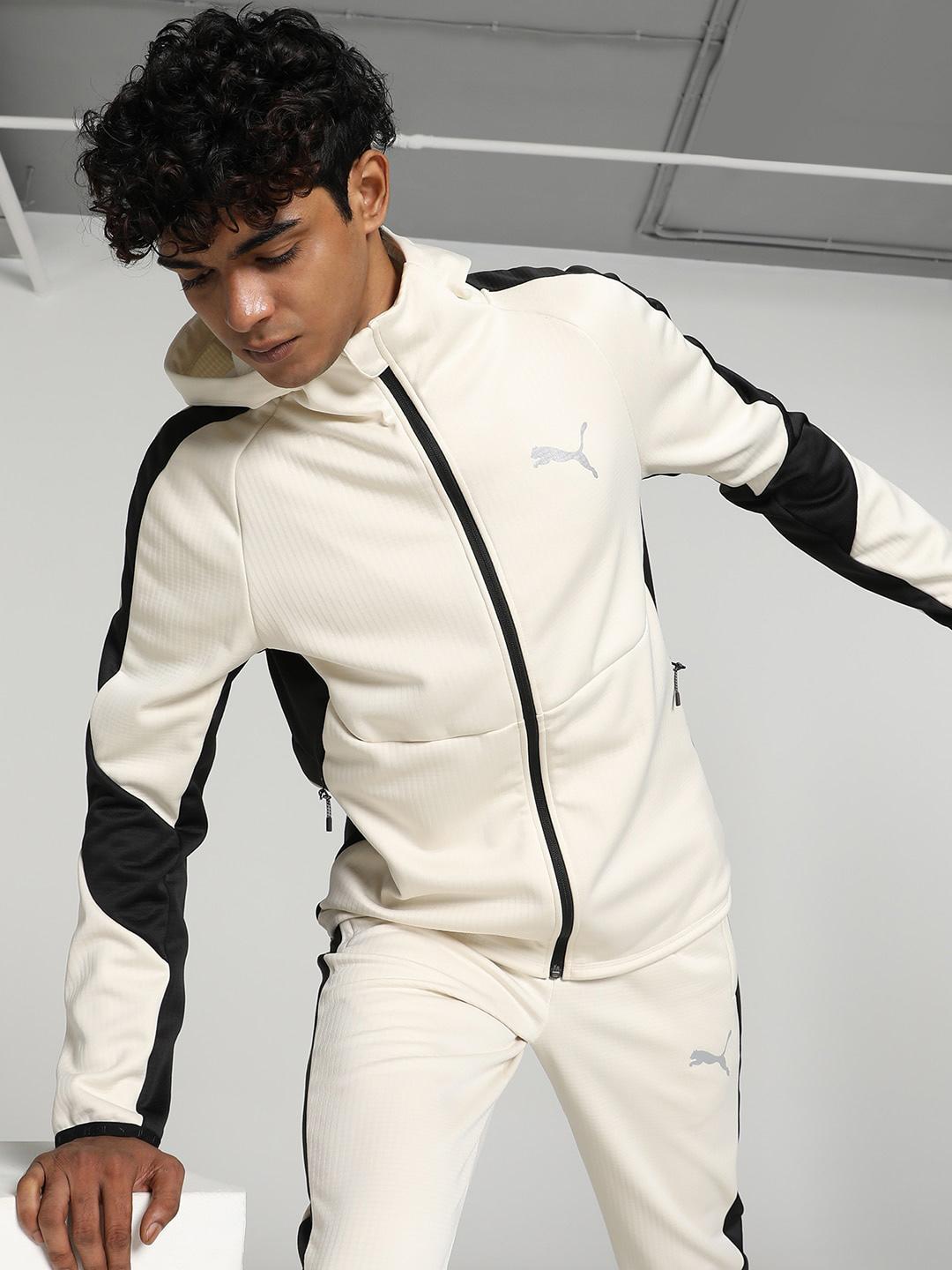 Buy Puma Evostripe Full Zip Colourblocked Hooded Sporty Jacket ...