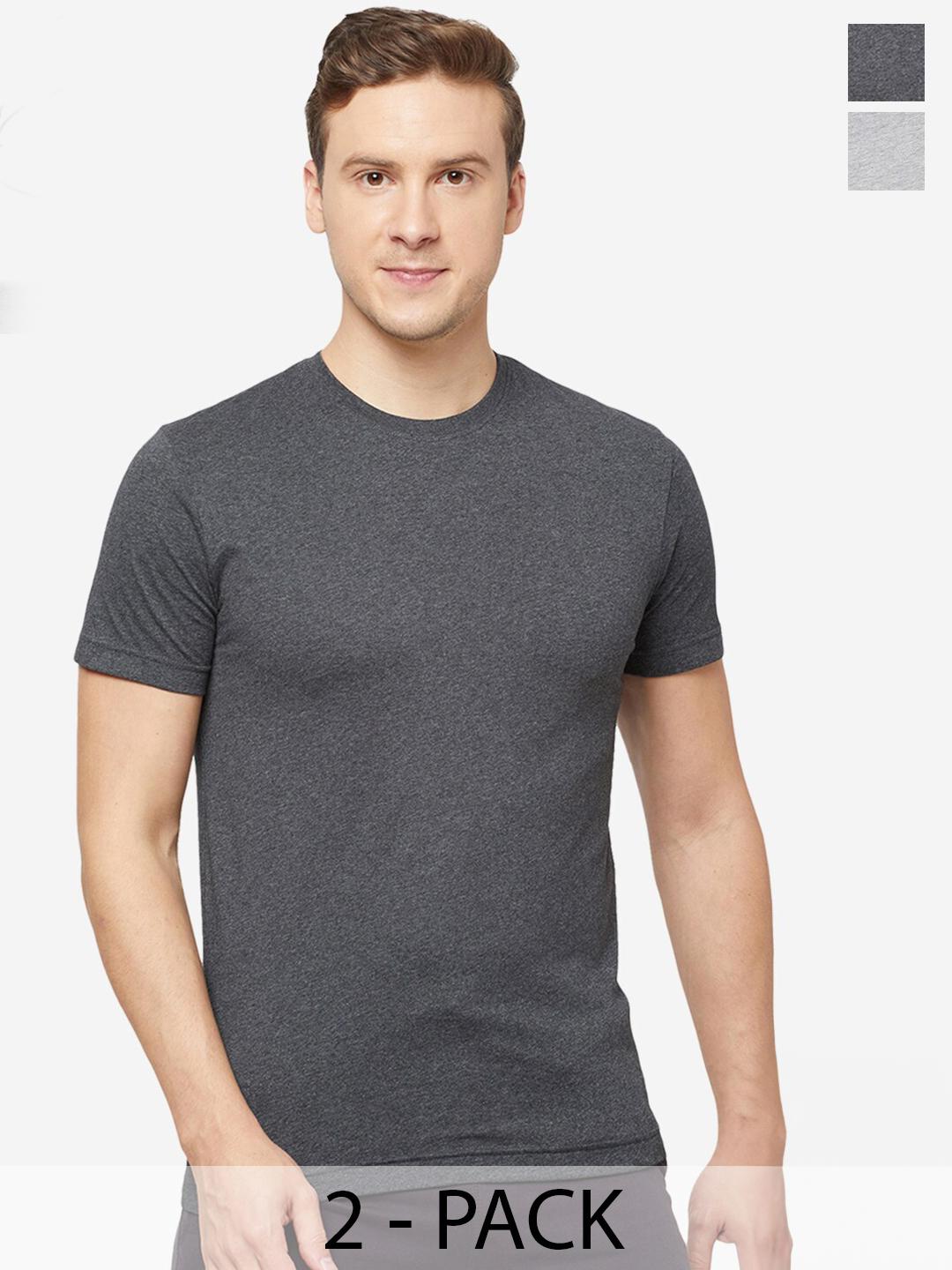 Buy SPORTO Pack Of 2 Round Neck Regular Sports T Shirt - Tshirts for ...