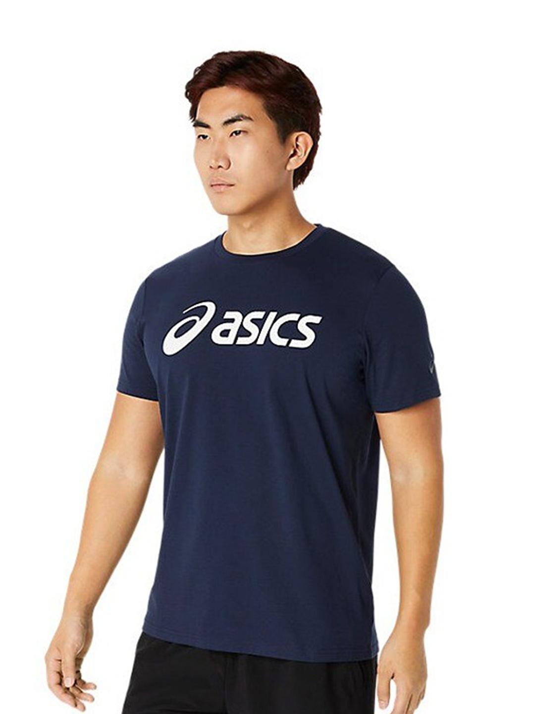 Buy ASICS Graphic Brand Logo Printed Round Neck T Shirt - Tshirts for ...